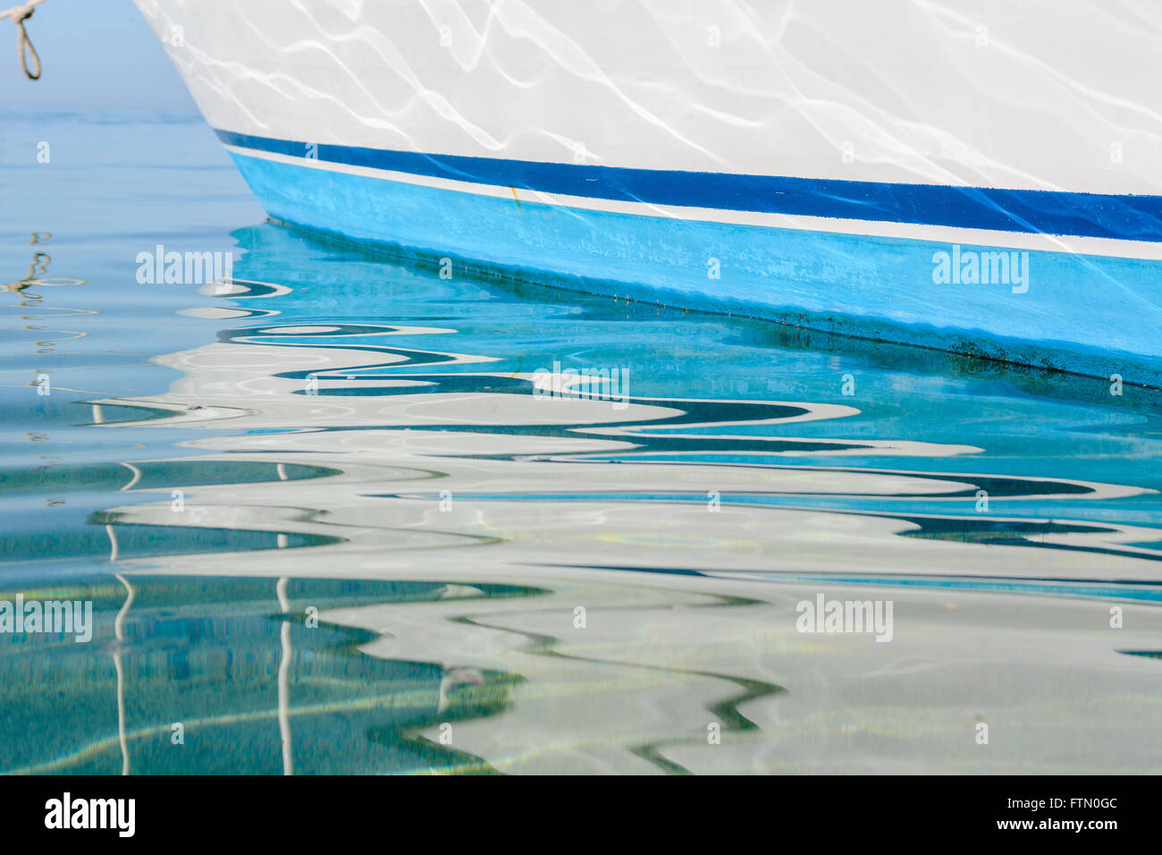 abstract reflections of boats Stock Photo - Alamy