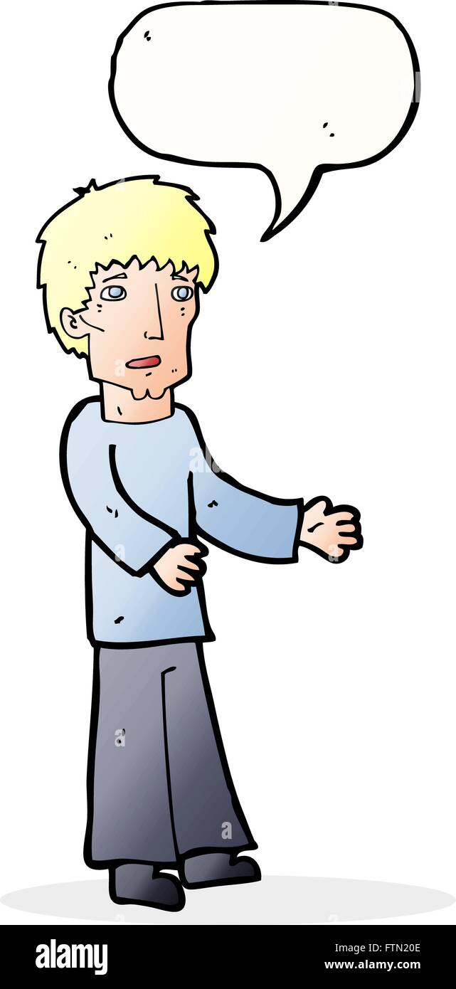 cartoon man explaining with speech bubble Stock Vector Image & Art - Alamy