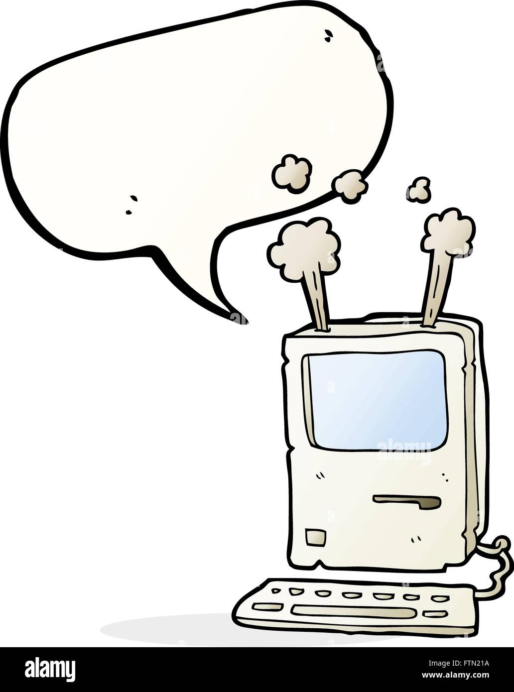 Freehand drawn cartoon old computer hi-res stock photography and images ...