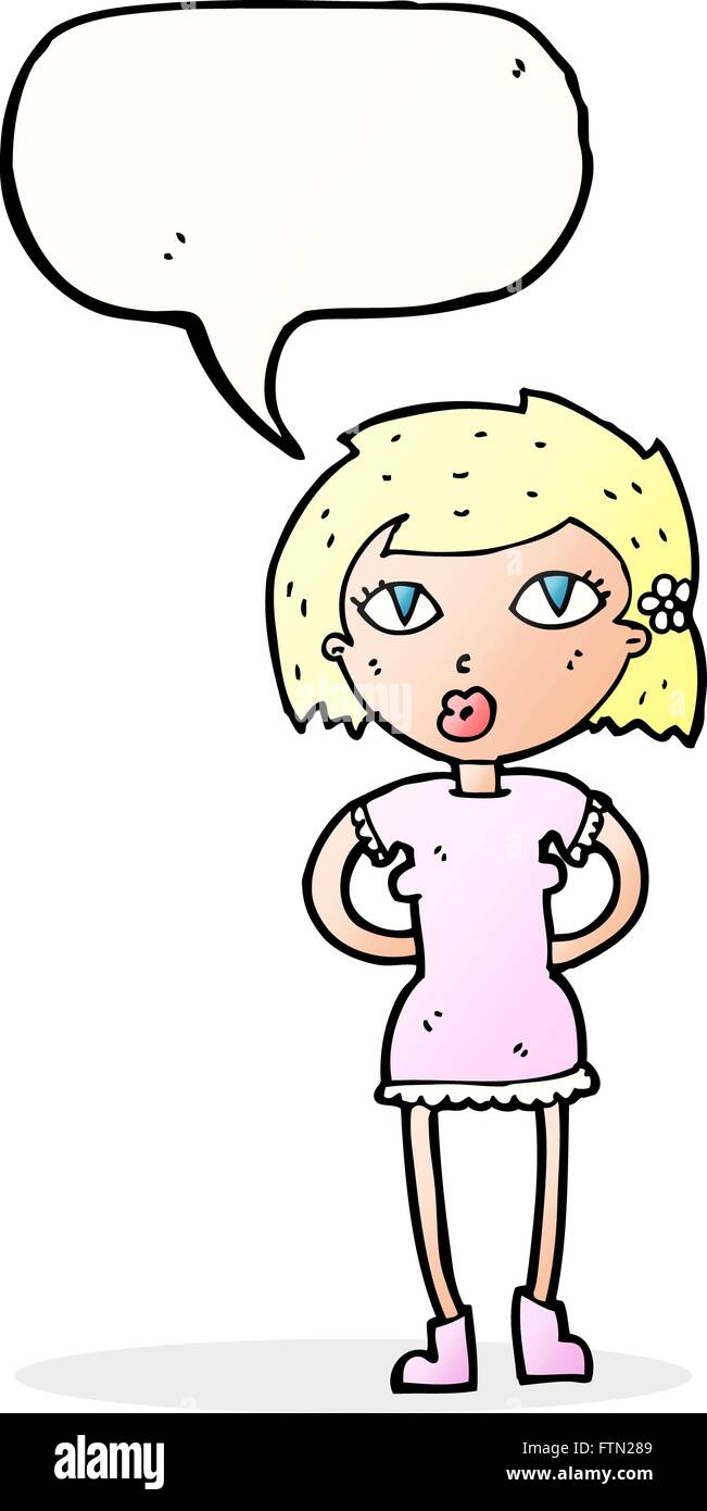 cartoon woman with speech bubble Stock Vector Image & Art - Alamy