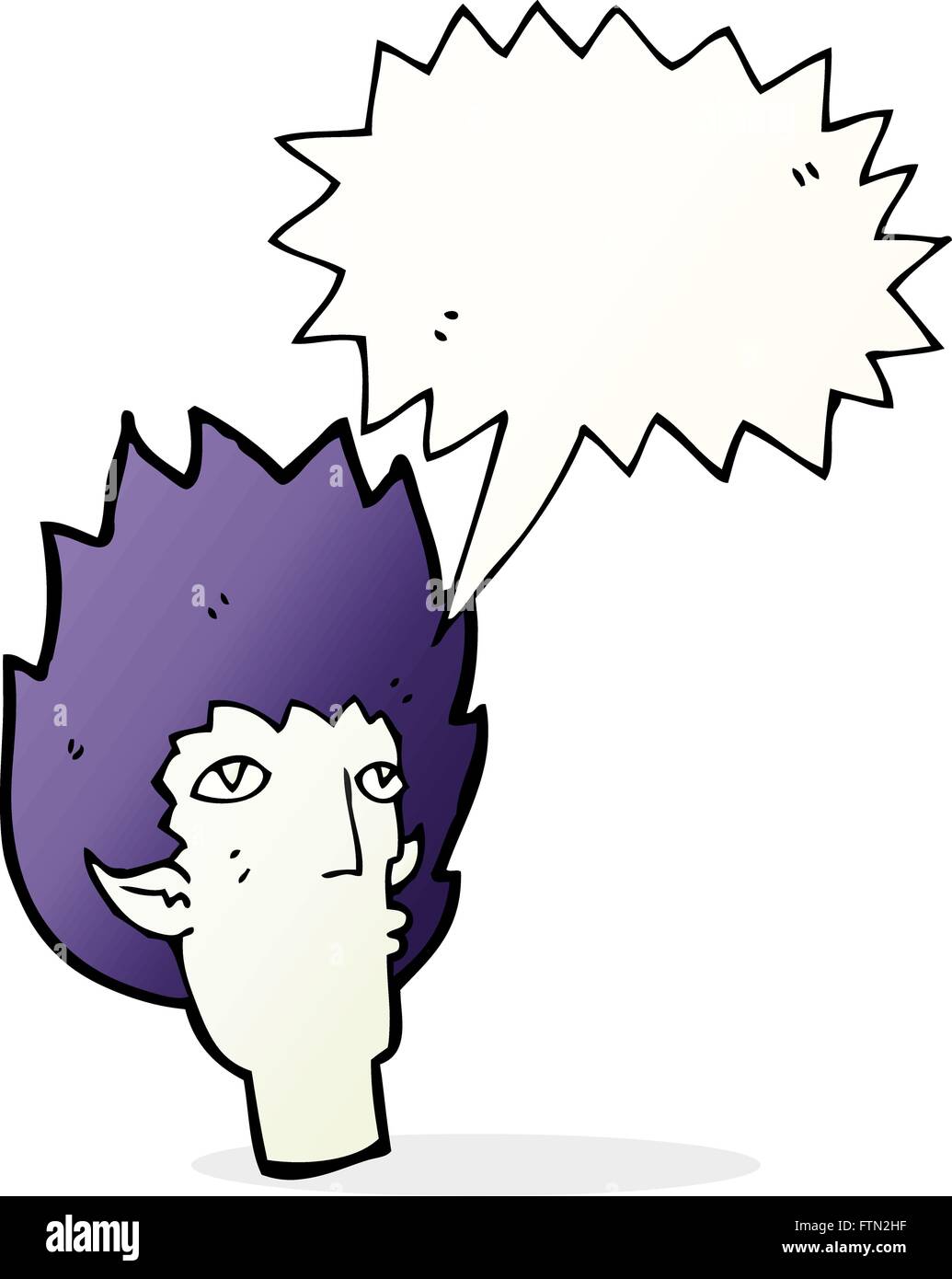 cartoon vampire face with speech bubble Stock Vector Image & Art - Alamy