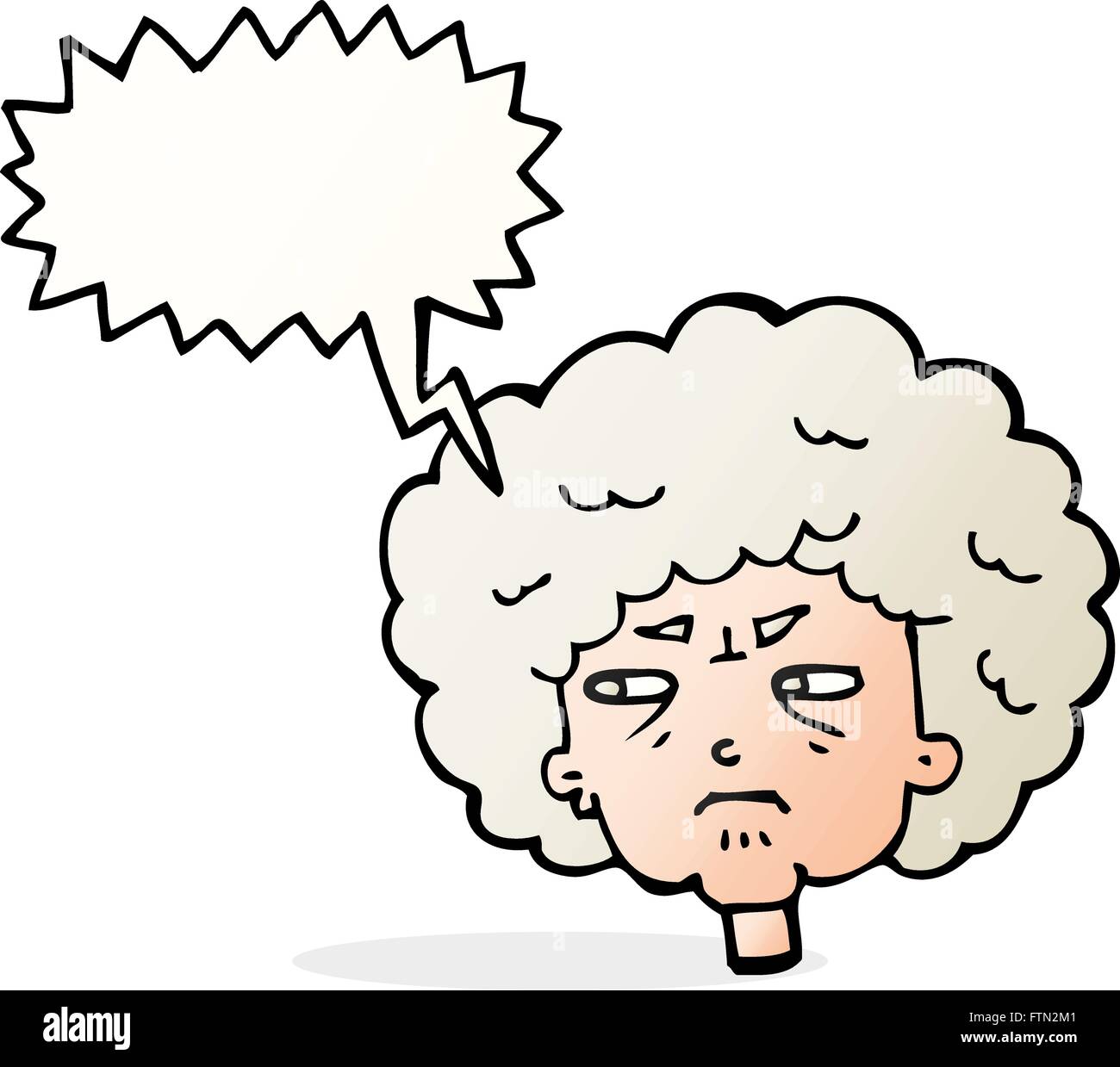 cartoon bitter old woman with speech bubble Stock Vector Image & Art ...