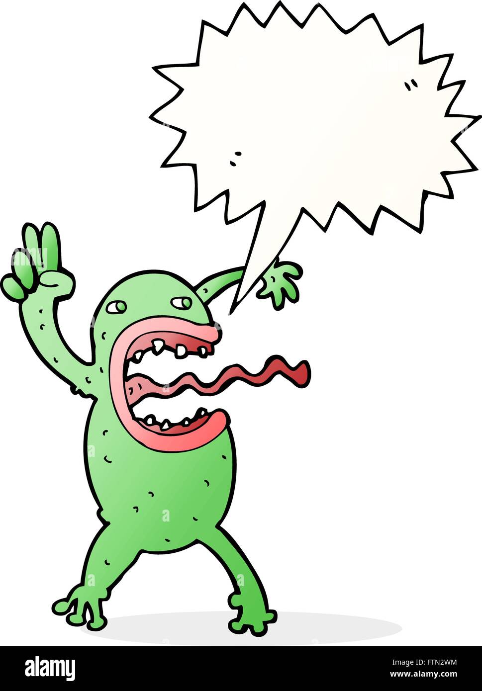 cartoon crazy frog with speech bubble Stock Vector Image & Art - Alamy
