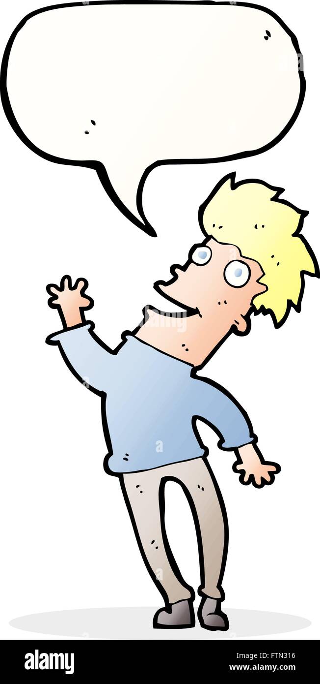 Cartoon jumping man speech hi-res stock photography and images - Alamy
