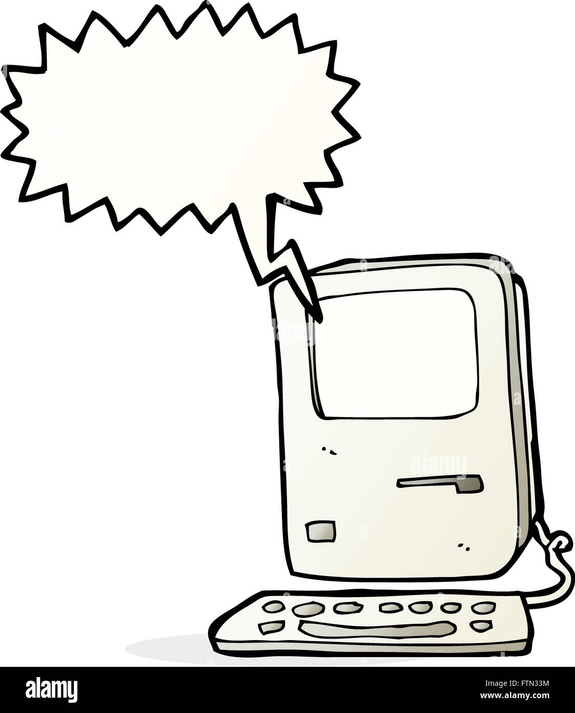 Freehand drawn cartoon old computer hi-res stock photography and images ...