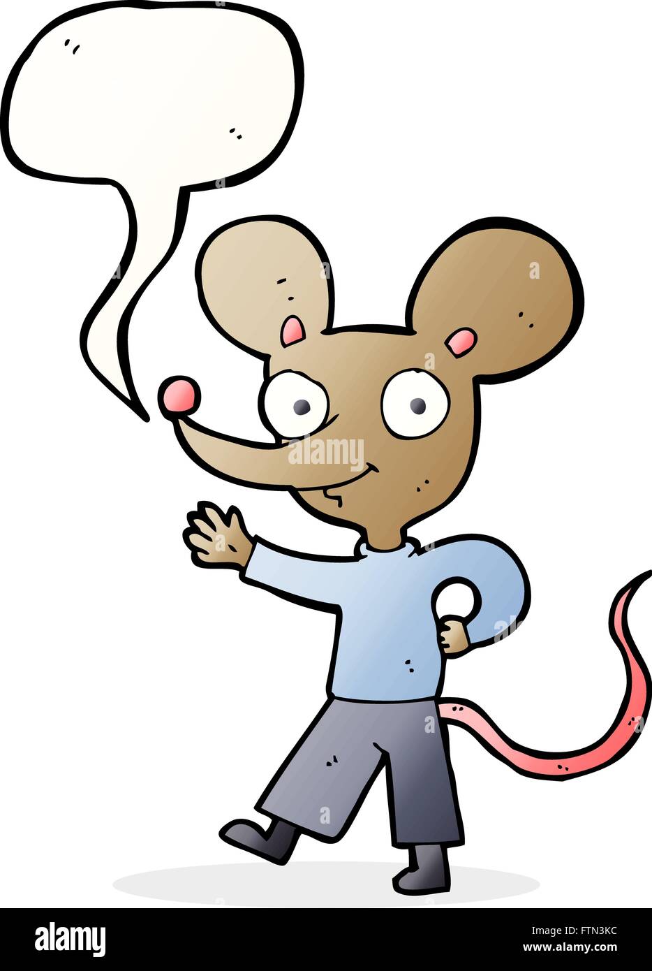 cartoon waving mouse with speech bubble Stock Vector Image & Art - Alamy