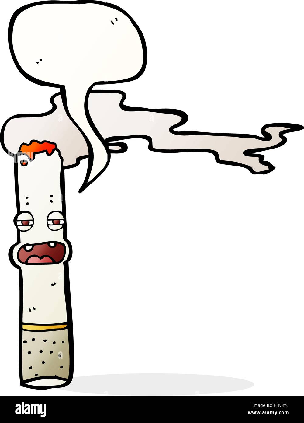 cartoon cigarette character with speech bubble Stock Vector Image & Art ...