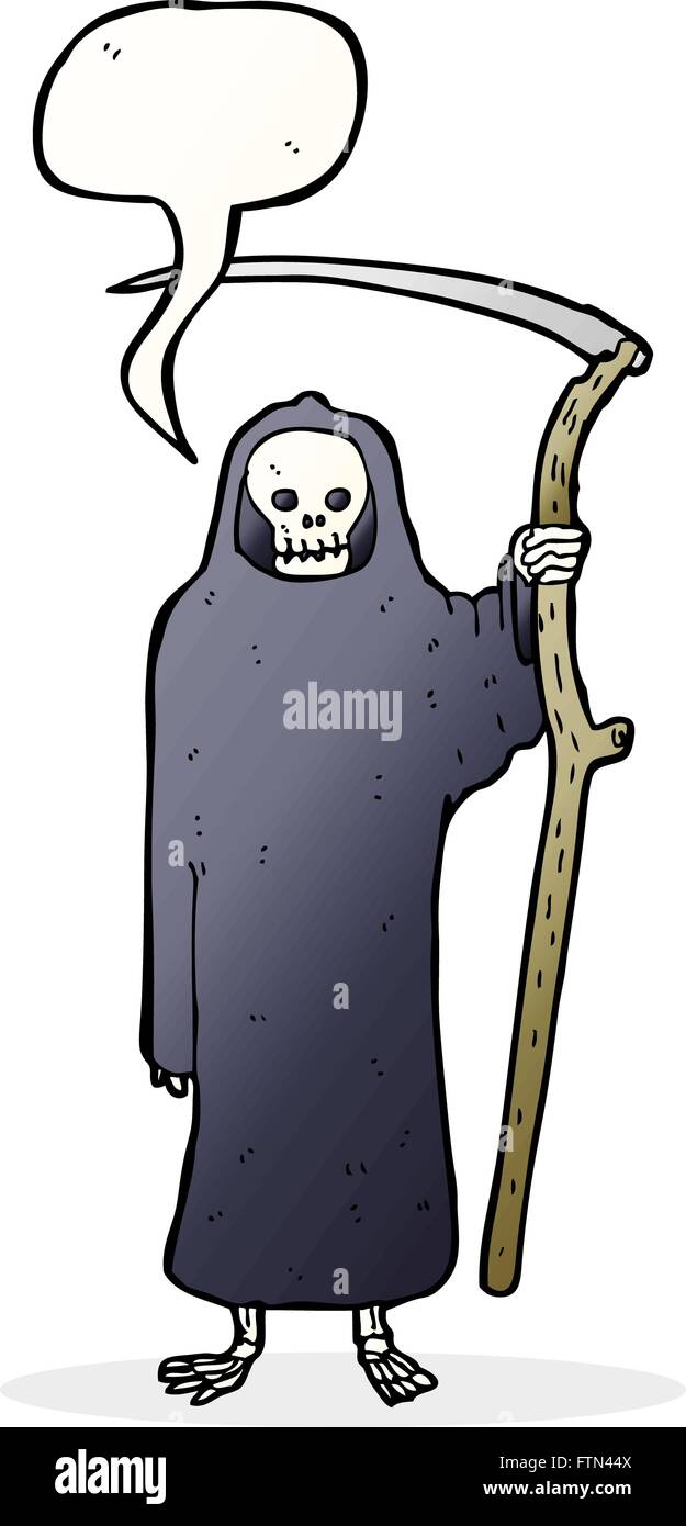 death cartoon with speech bubble Stock Vector Image & Art - Alamy