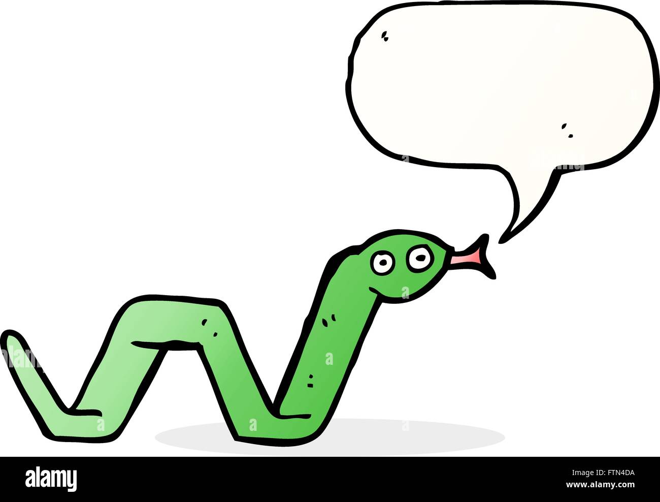 funny cartoon snake with speech bubble Stock Vector Image & Art - Alamy
