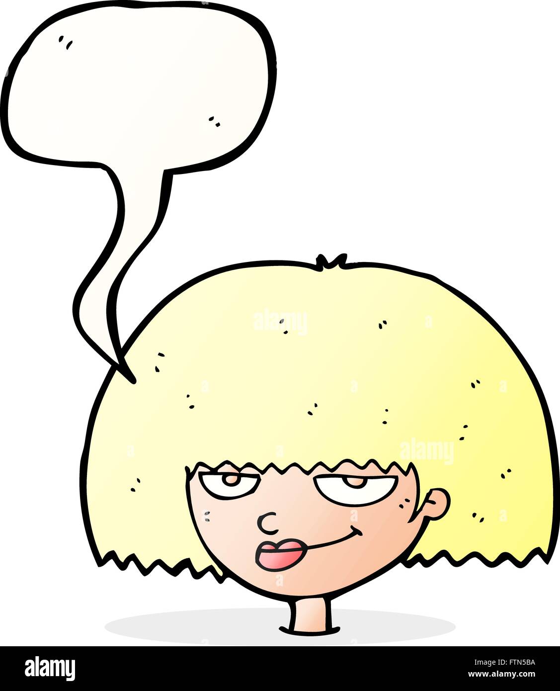 cartoon mean female face with speech bubble Stock Vector Image & Art ...