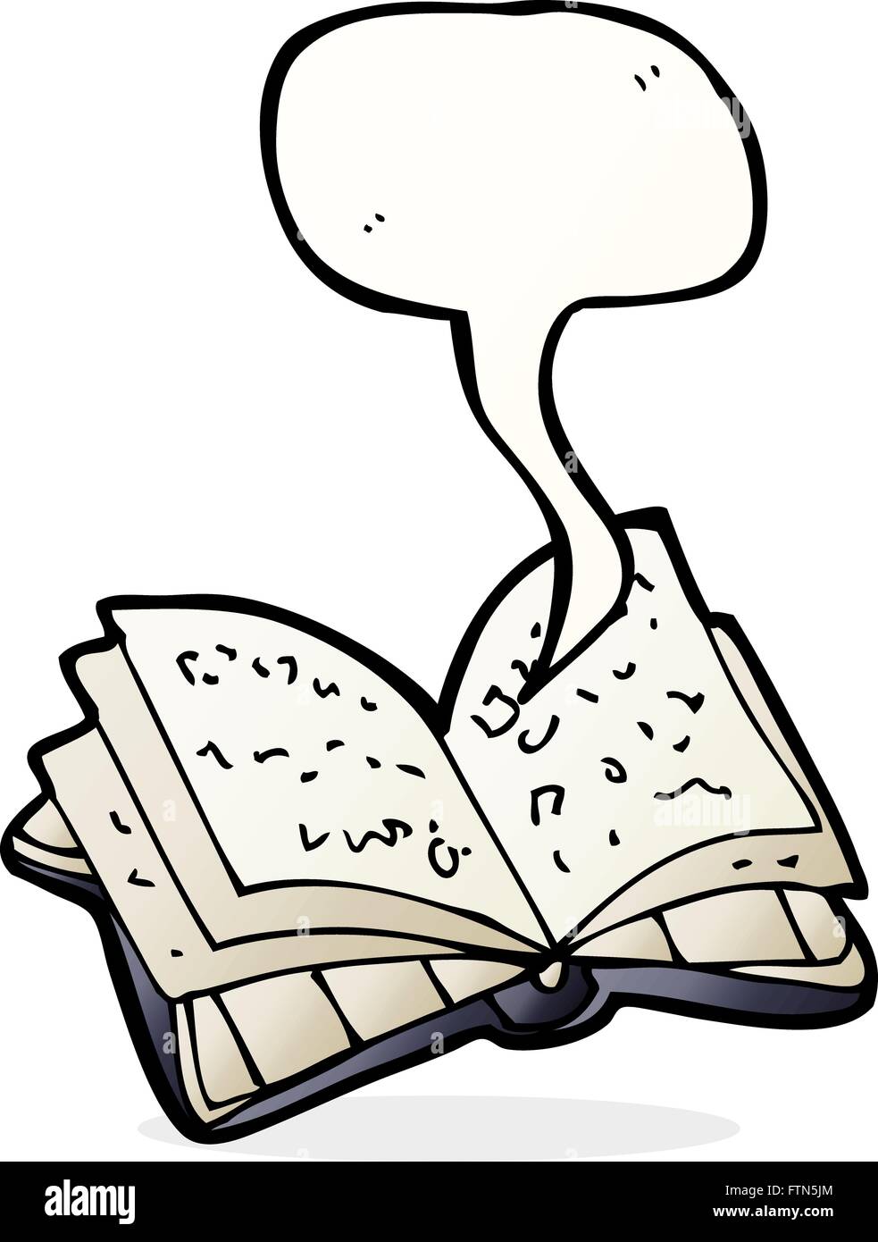 cartoon open book with speech bubble Stock Vector Image & Art - Alamy