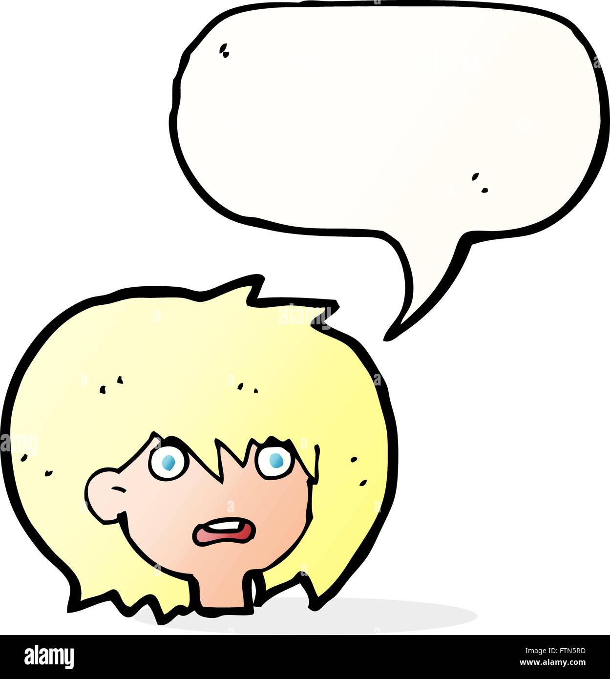 cartoon shocked expression with speech bubble Stock Vector Image & Art ...