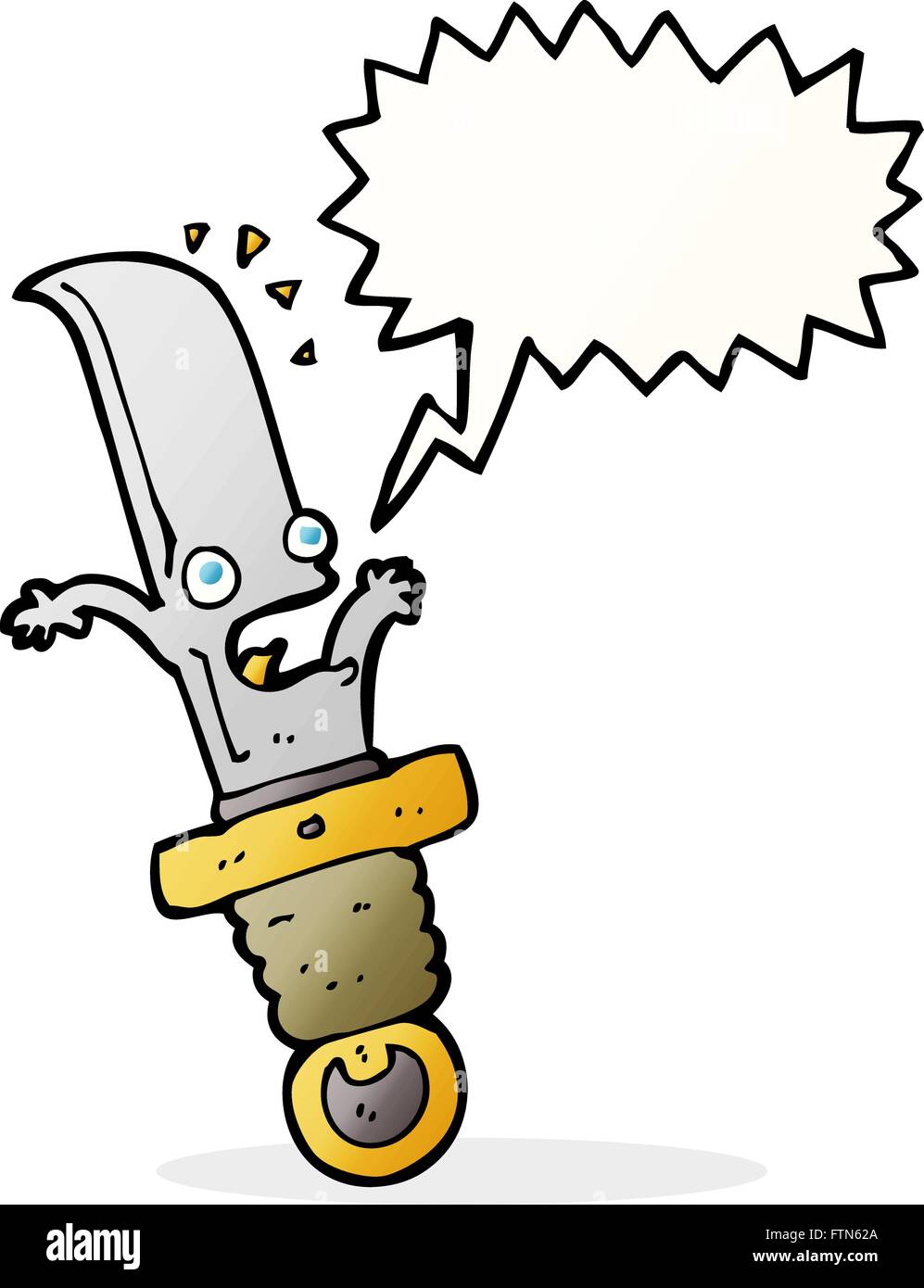 Cartoon frightened knife hi-res stock photography and images - Alamy