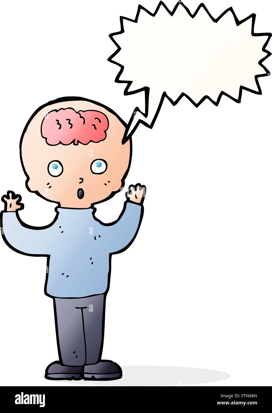 cartoon genius with speech bubble Stock Vector Image & Art - Alamy