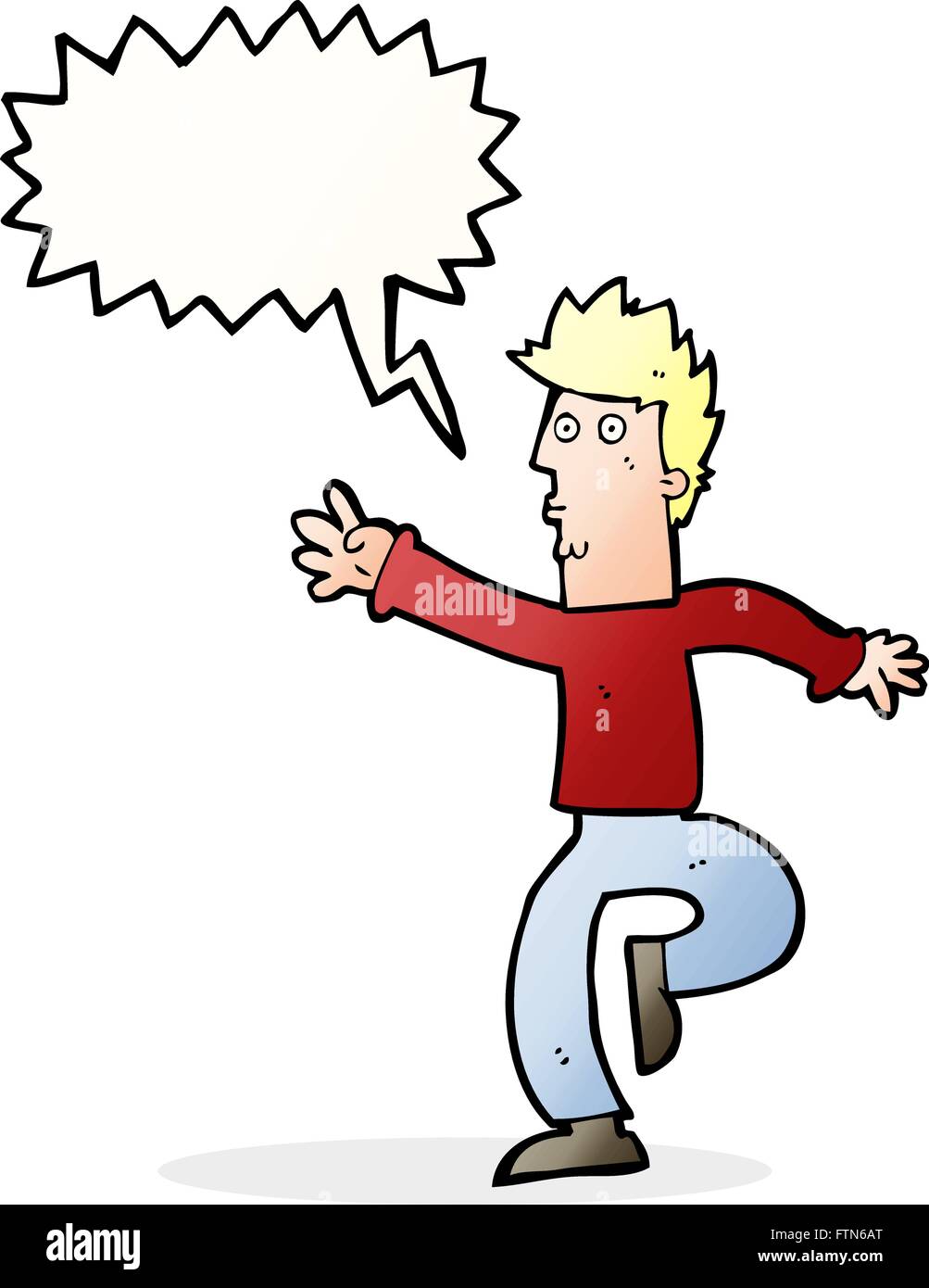 cartoon urgent man with speech bubble Stock Vector Image & Art - Alamy