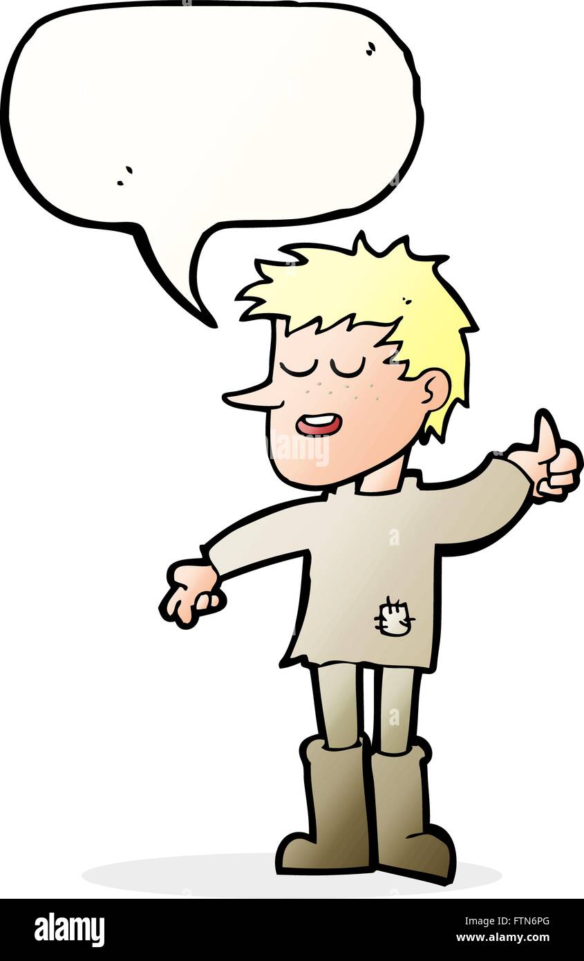 Cartoon poor boy positive attitude hi-res stock photography and images ...