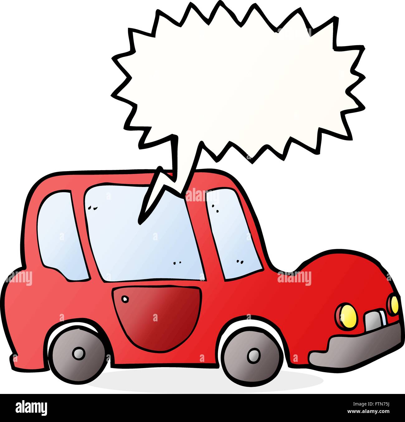 cartoon car with speech bubble Stock Vector Image & Art - Alamy