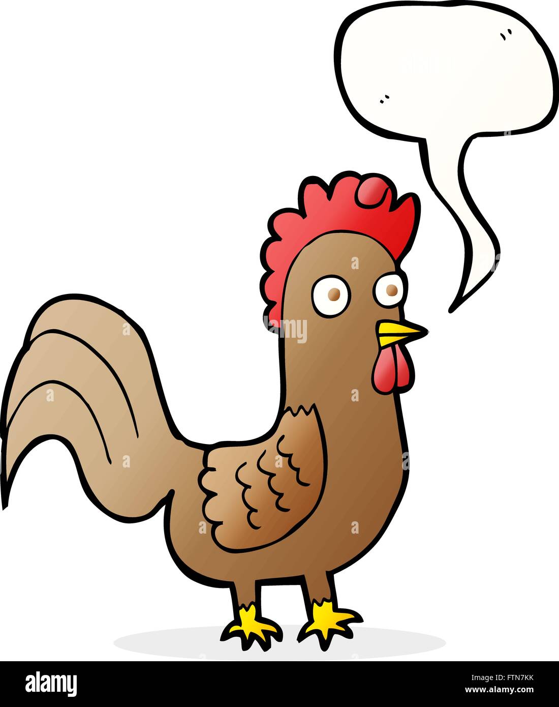 cartoon rooster with speech bubble Stock Vector Image & Art - Alamy