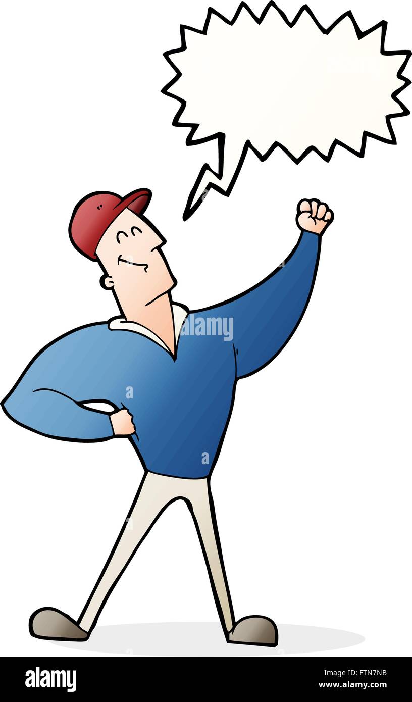 Cartoon man striking heroic pose hi-res stock photography and images ...