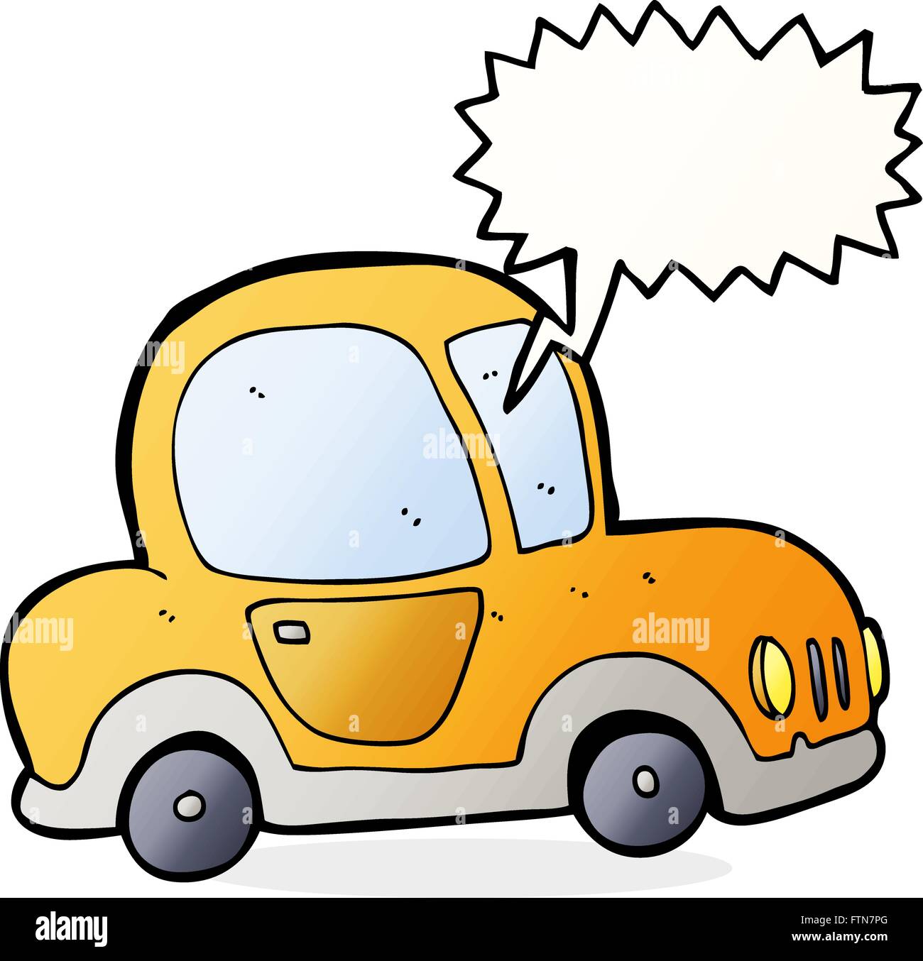 cartoon car with speech bubble Stock Vector Image & Art - Alamy