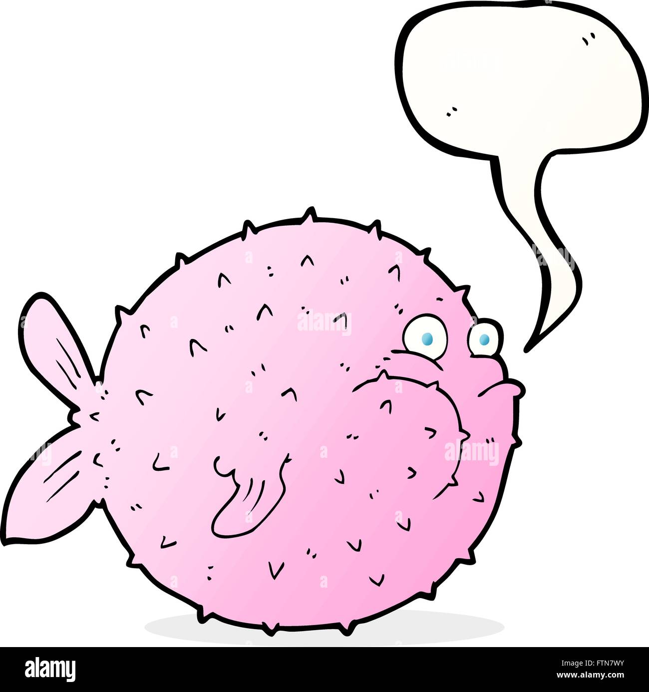 cartoon puffer fish with speech bubble Stock Vector Image & Art - Alamy