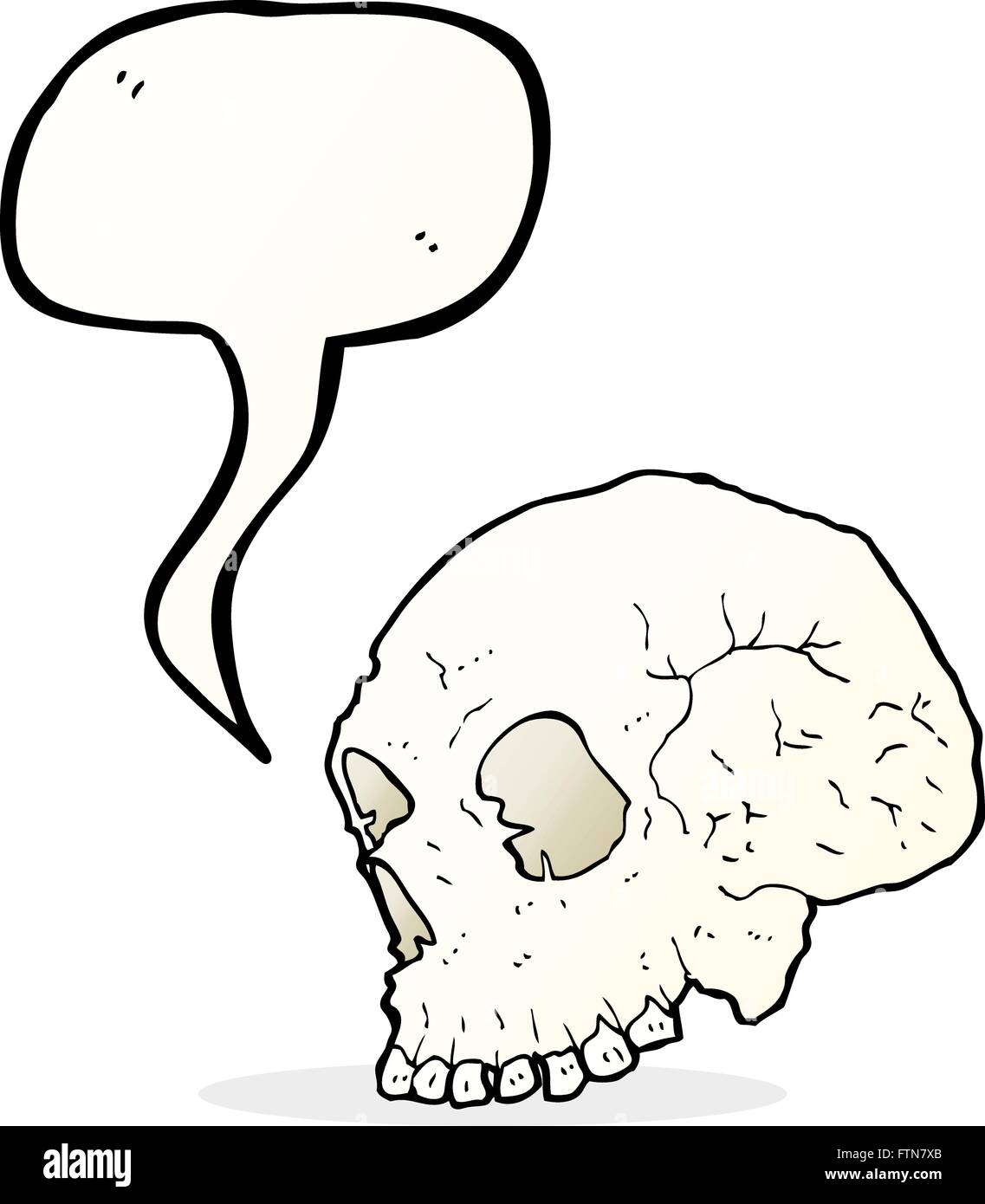 skull illustration with speech bubble Stock Vector Image & Art - Alamy