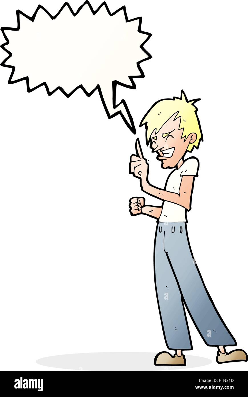 cartoon angry man arguing with speech bubble Stock Vector Image & Art ...