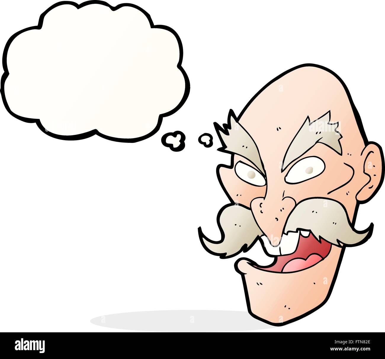 cartoon evil old man face with speech bubble Stock Vector Image & Art ...