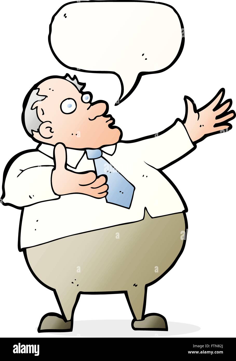 cartoon exasperated middle aged man with speech bubble Stock Vector ...