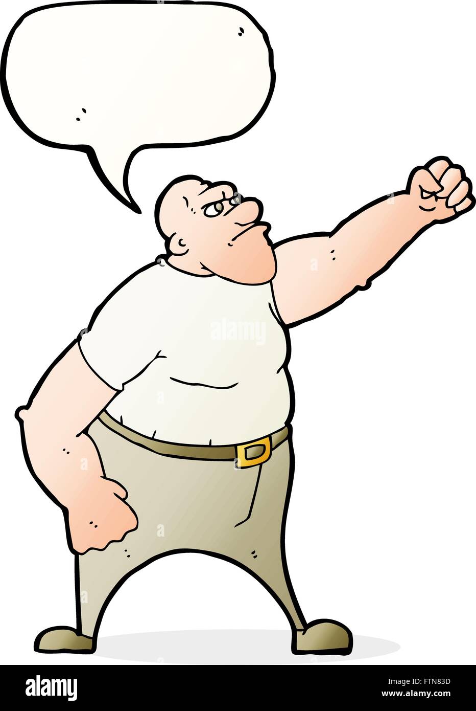 cartoon angry man with speech bubble Stock Vector Image & Art - Alamy