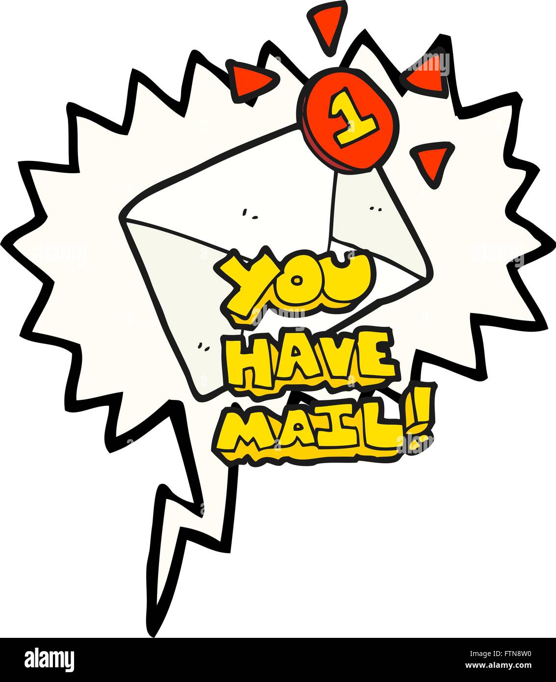 Freehand drawn cartoon email hi-res stock photography and images - Alamy