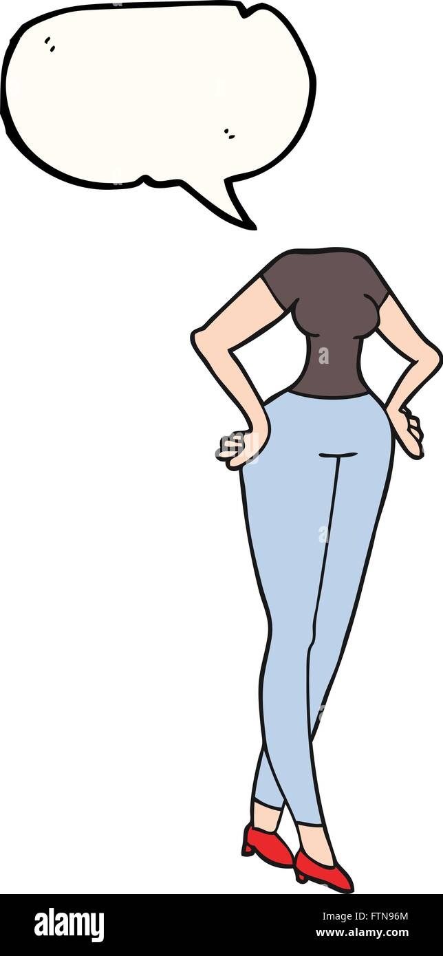 freehand drawn speech bubble cartoon headless body (add own photographs ...