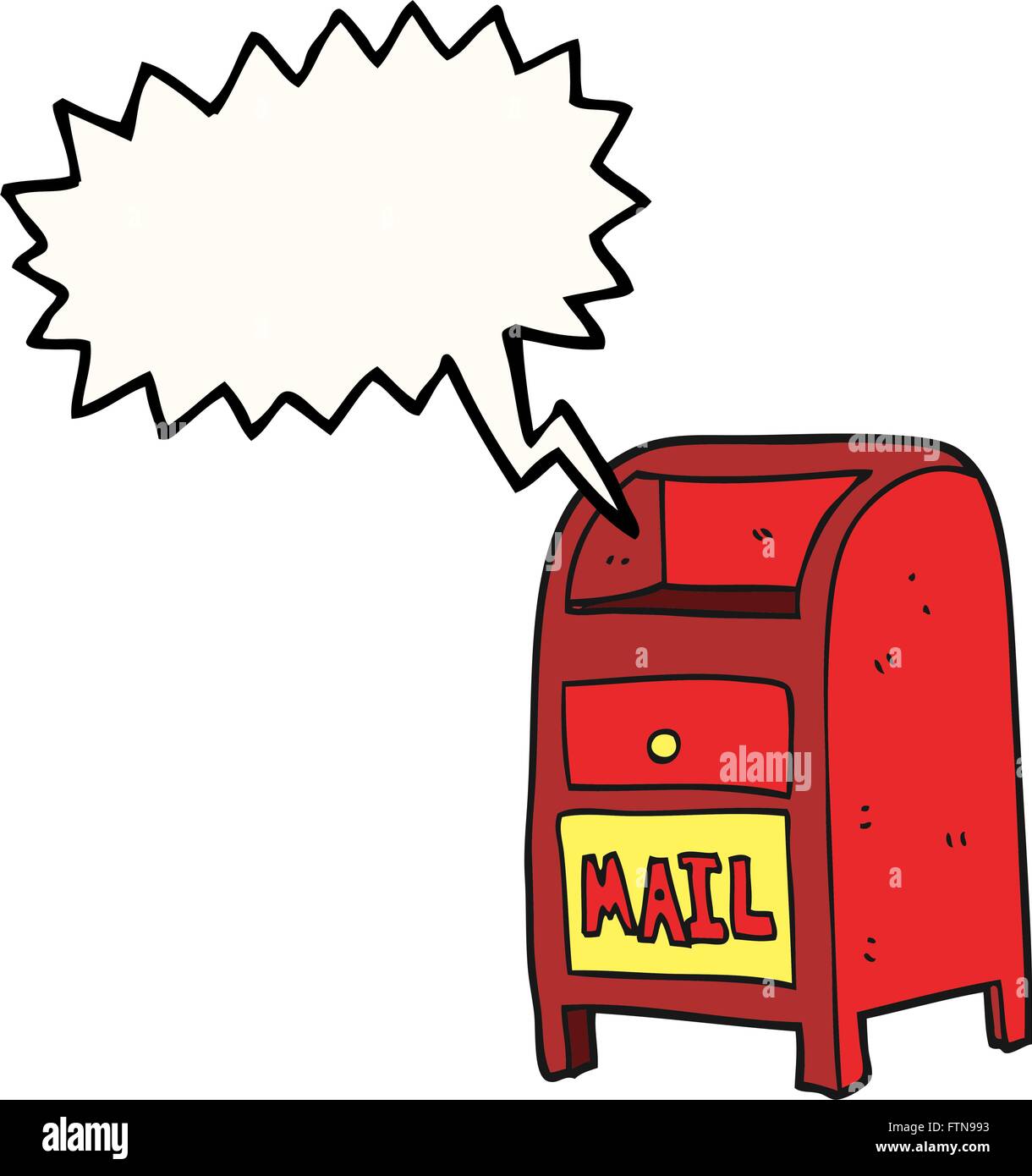 Freehand Drawn Cartoon Mail Box High Resolution Stock Photography and ...