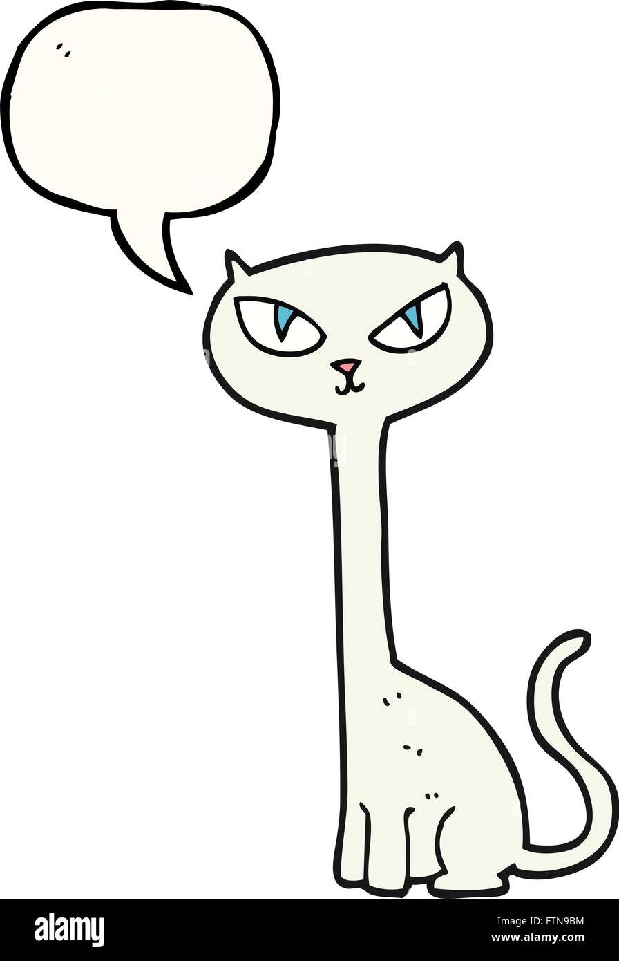 freehand drawn speech bubble cartoon cat Stock Vector Image & Art - Alamy