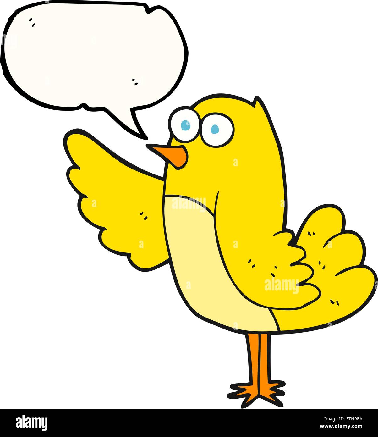 freehand drawn speech bubble cartoon bird Stock Vector Image & Art - Alamy