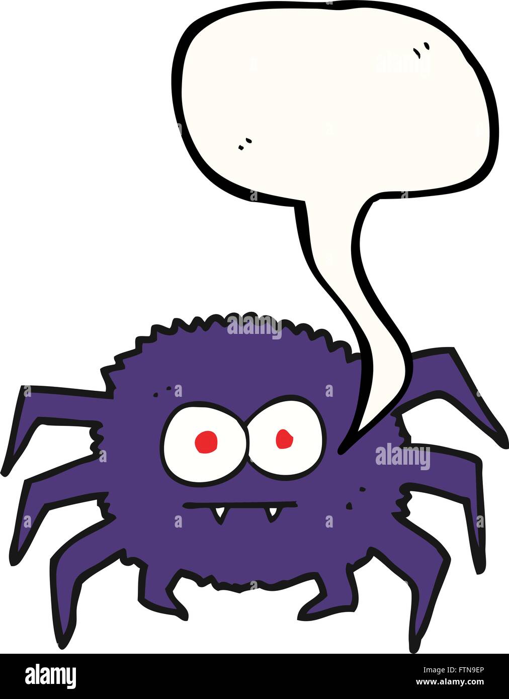 freehand drawn speech bubble cartoon spider Stock Vector Image & Art ...