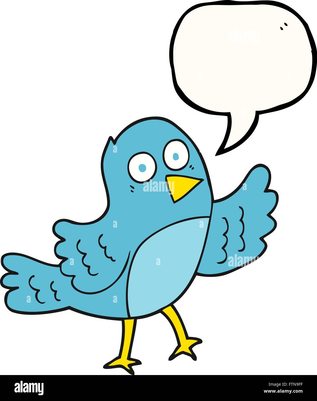 freehand drawn speech bubble cartoon bird Stock Vector Image & Art - Alamy