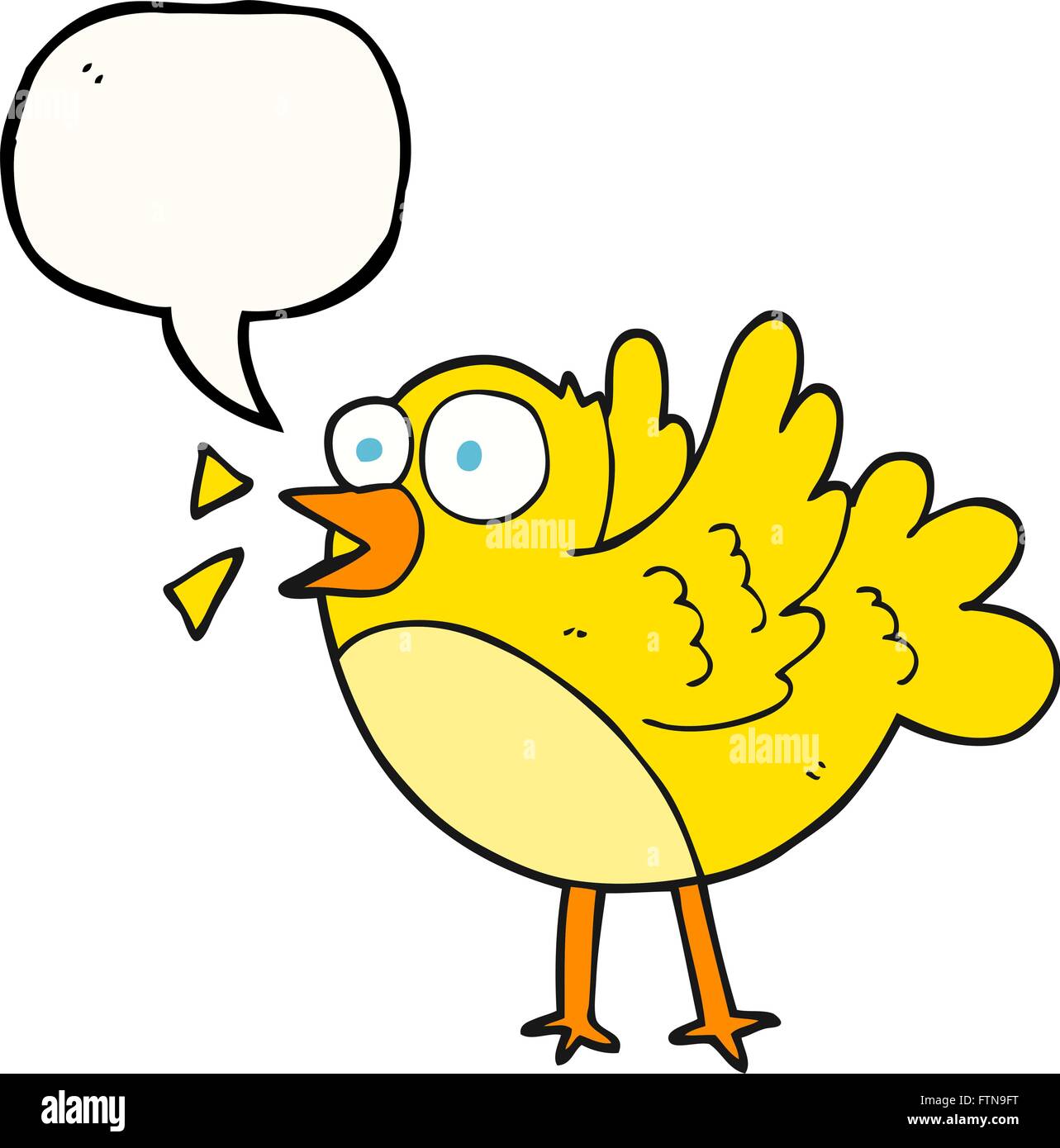 freehand drawn speech bubble cartoon bird Stock Vector Image & Art - Alamy