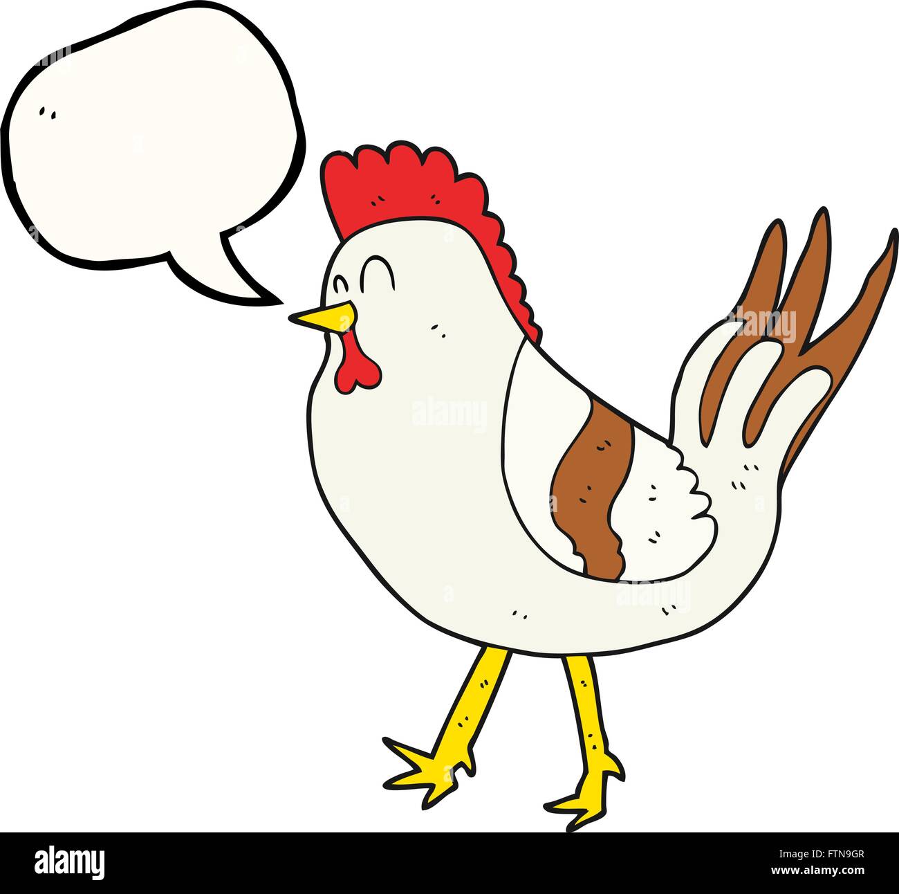 freehand drawn speech bubble cartoon chicken Stock Vector Image & Art ...