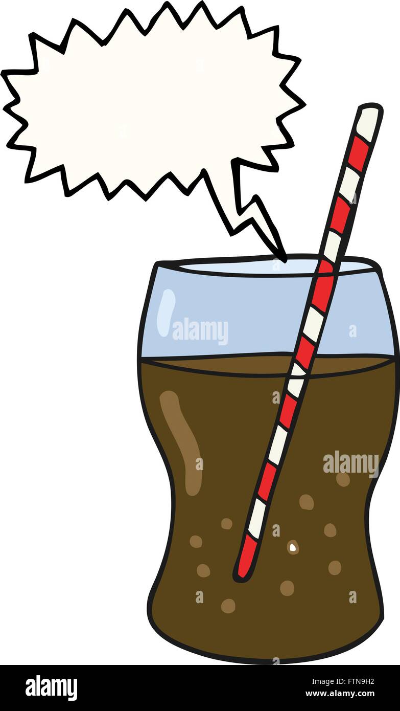 freehand drawn speech bubble cartoon fizzy drink Stock Vector Image ...