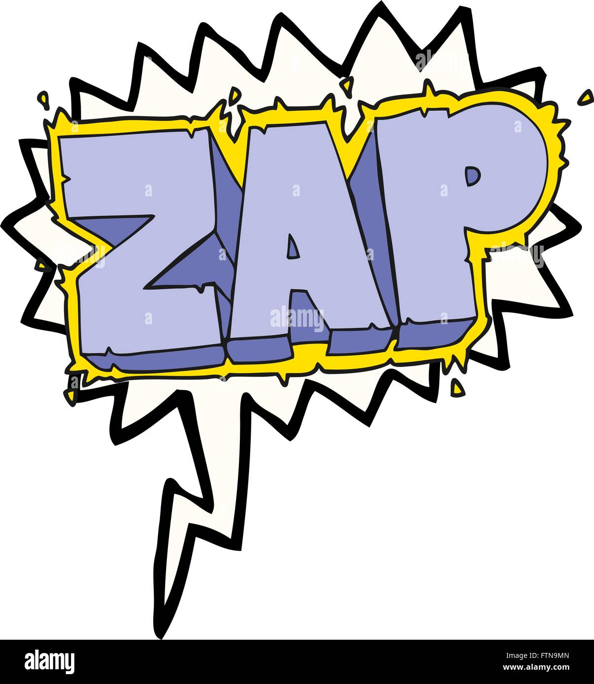 freehand drawn speech bubble cartoon zap symbol Stock Vector Image ...