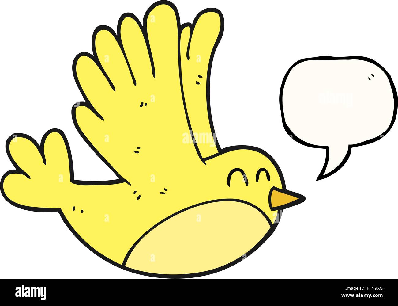 freehand drawn speech bubble cartoon bird Stock Vector Image & Art - Alamy