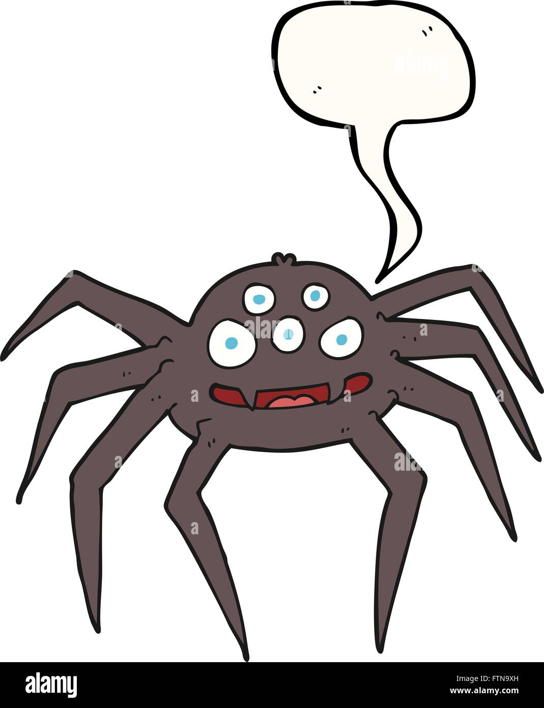 freehand drawn speech bubble cartoon spider Stock Vector Image & Art ...
