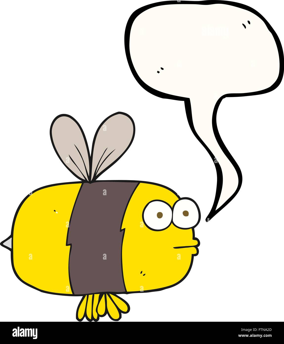 freehand drawn speech bubble cartoon bee Stock Vector Image & Art - Alamy