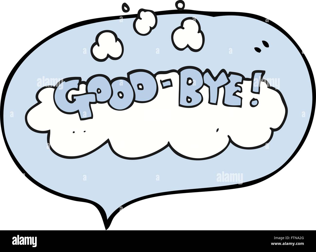 freehand drawn speech bubble cartoon good-bye symbol Stock Vector Image ...