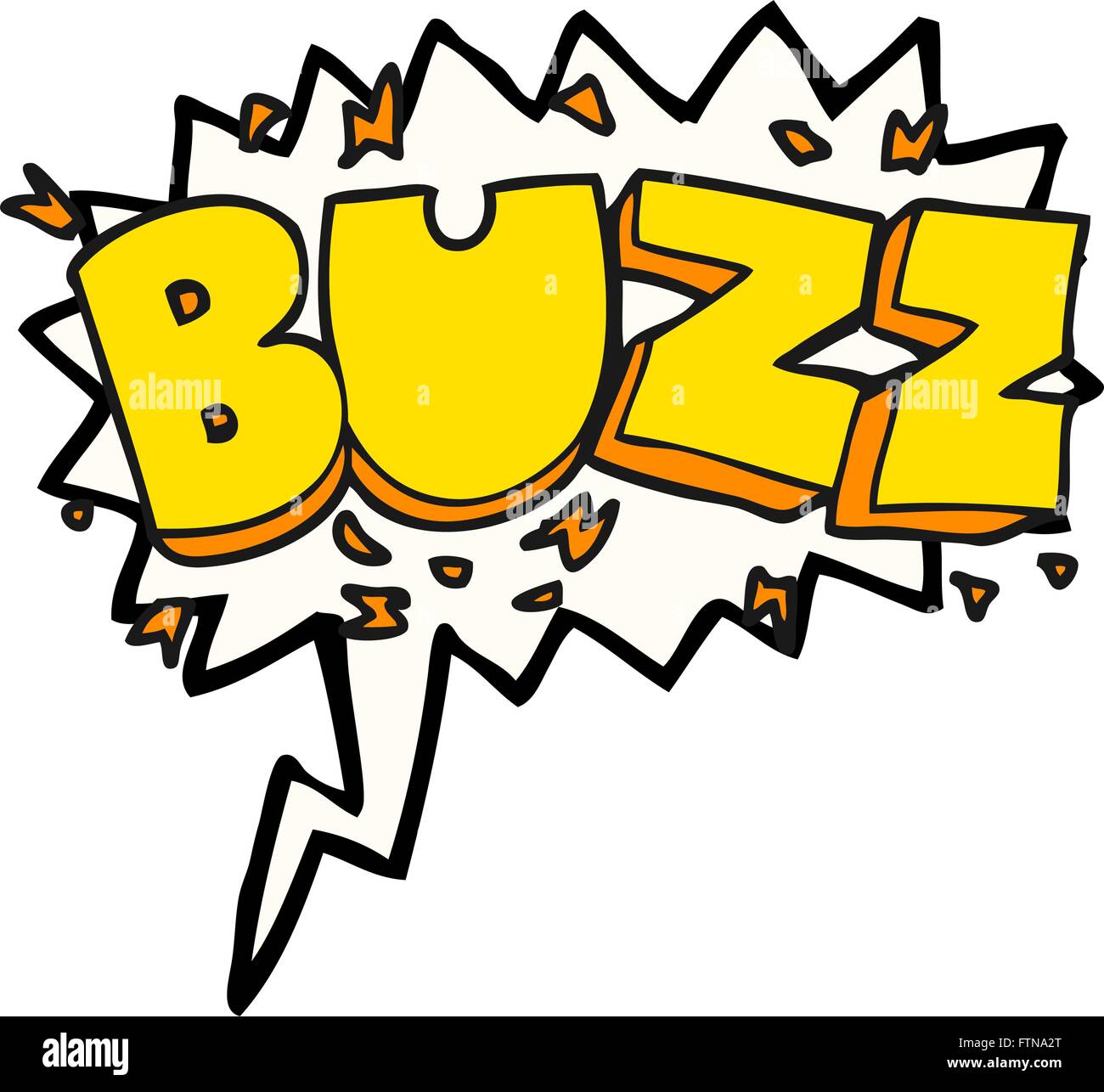 freehand drawn speech bubble cartoon buzz symbol Stock Vector Image ...