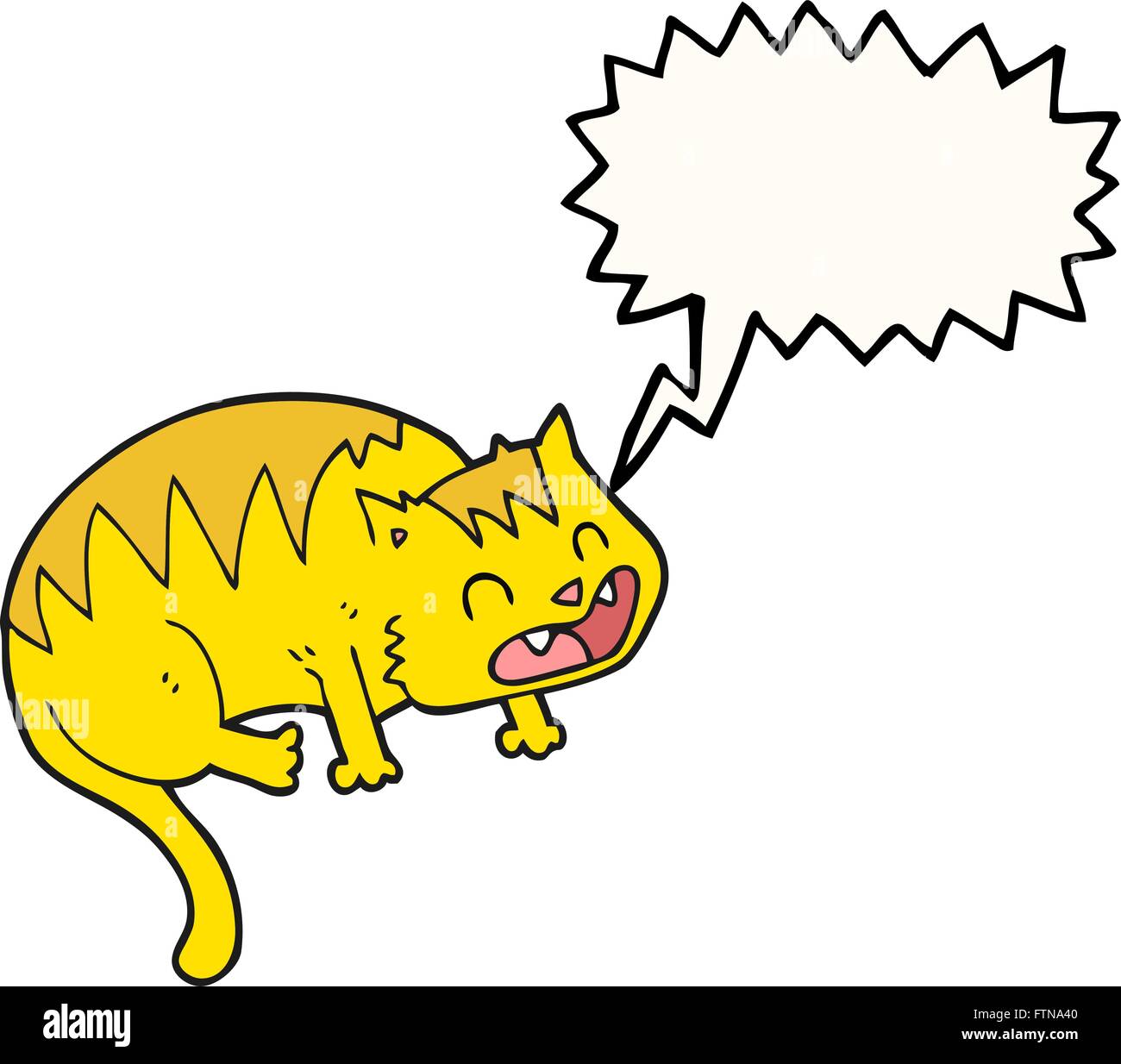 freehand drawn speech bubble cartoon cat Stock Vector Image & Art - Alamy