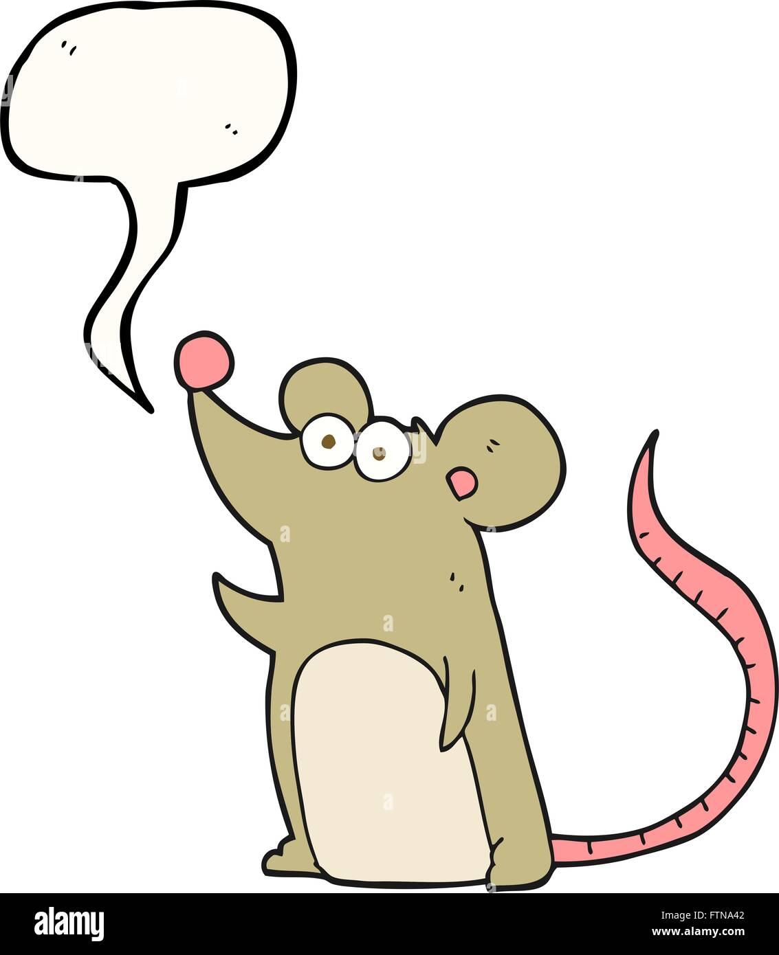 freehand drawn speech bubble cartoon mouse Stock Vector Image & Art - Alamy