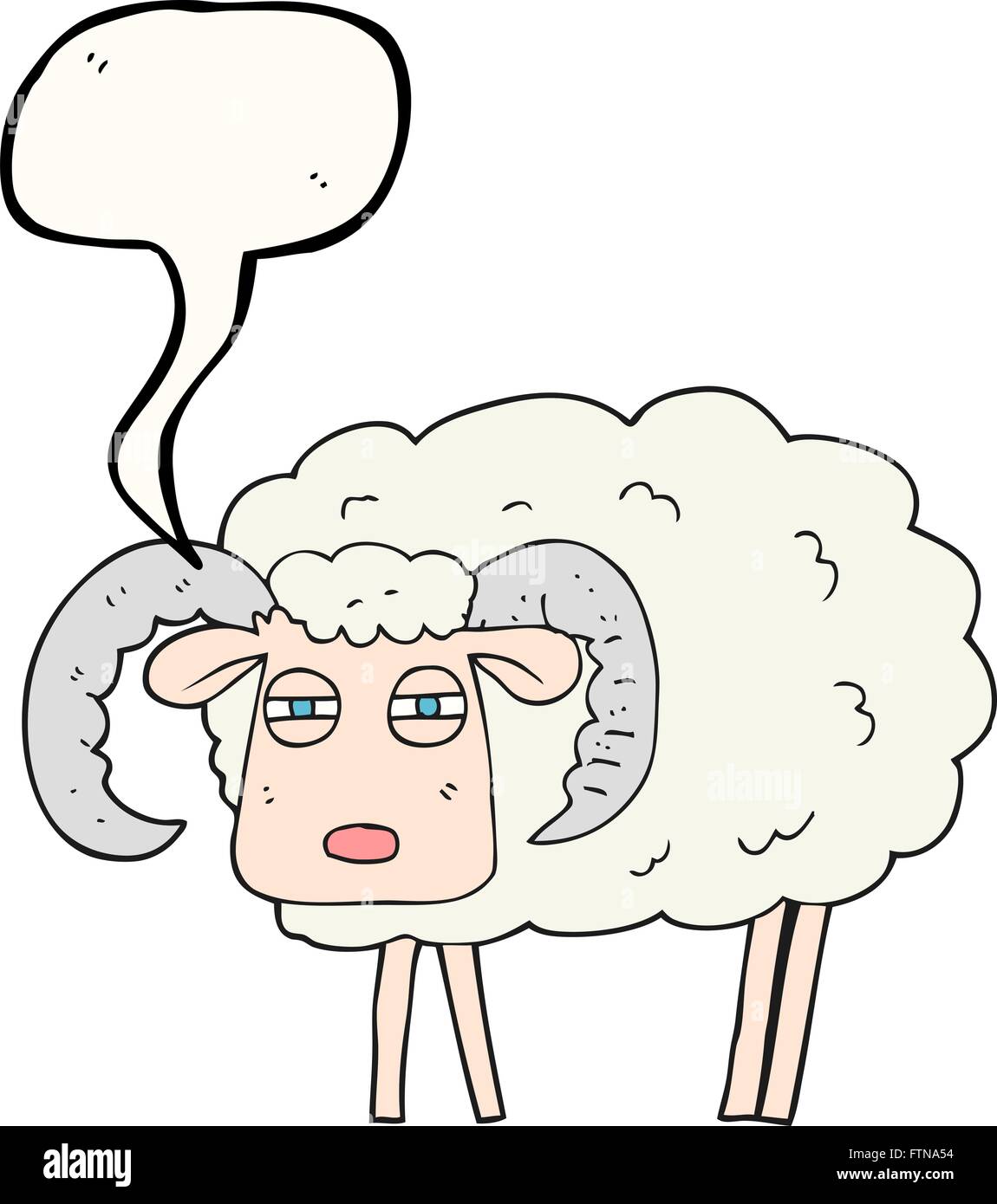 freehand drawn speech bubble cartoon ram Stock Vector Image & Art - Alamy