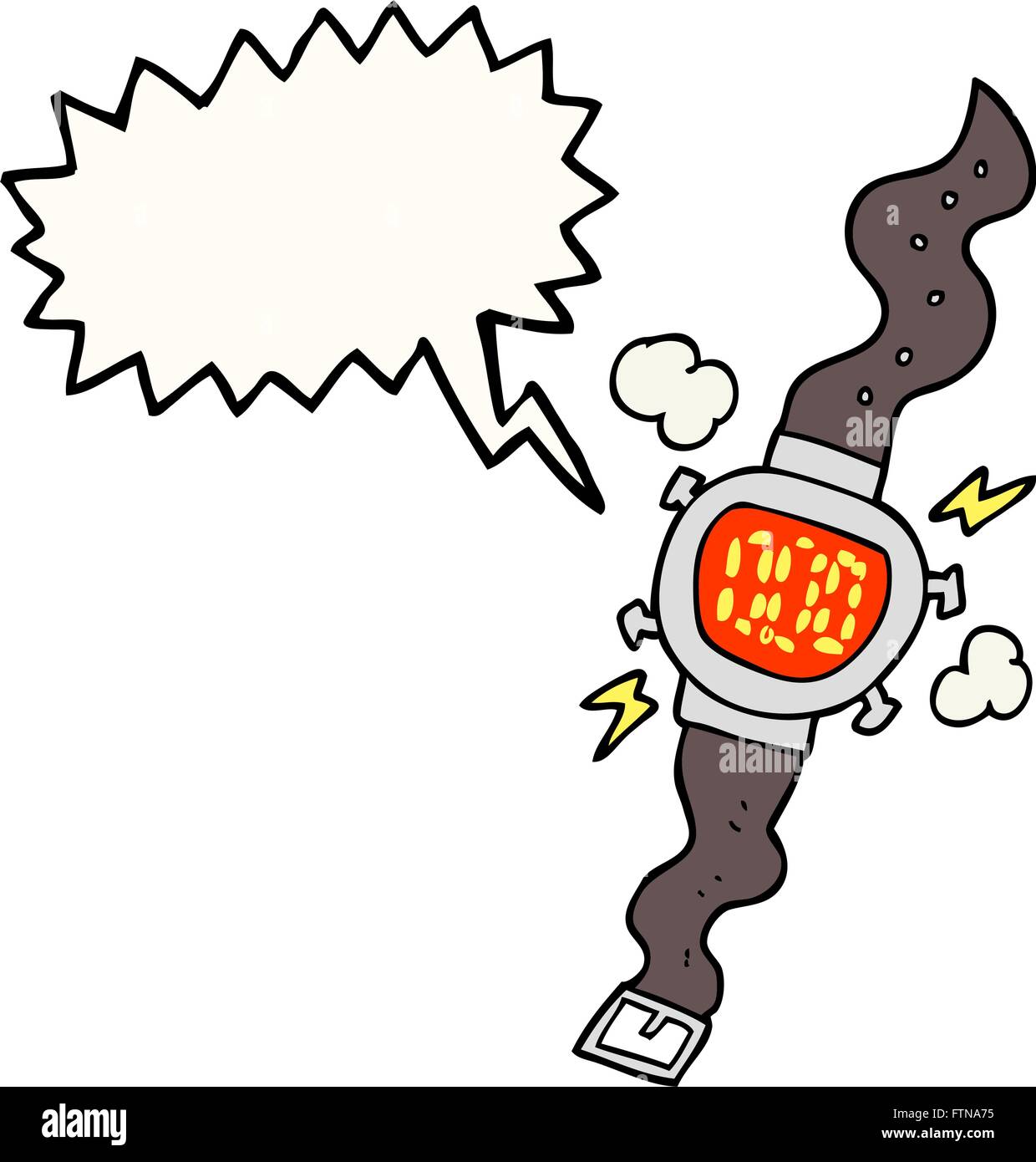 Talking watch cartoon Stock Vector Images - Alamy